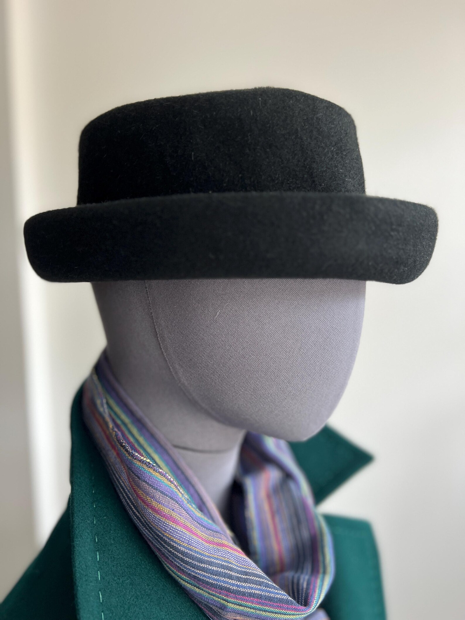 Simoda Rabbit Felt Vintage Wool Bowler Hat, Vera Lepre Vintage Bowler ...