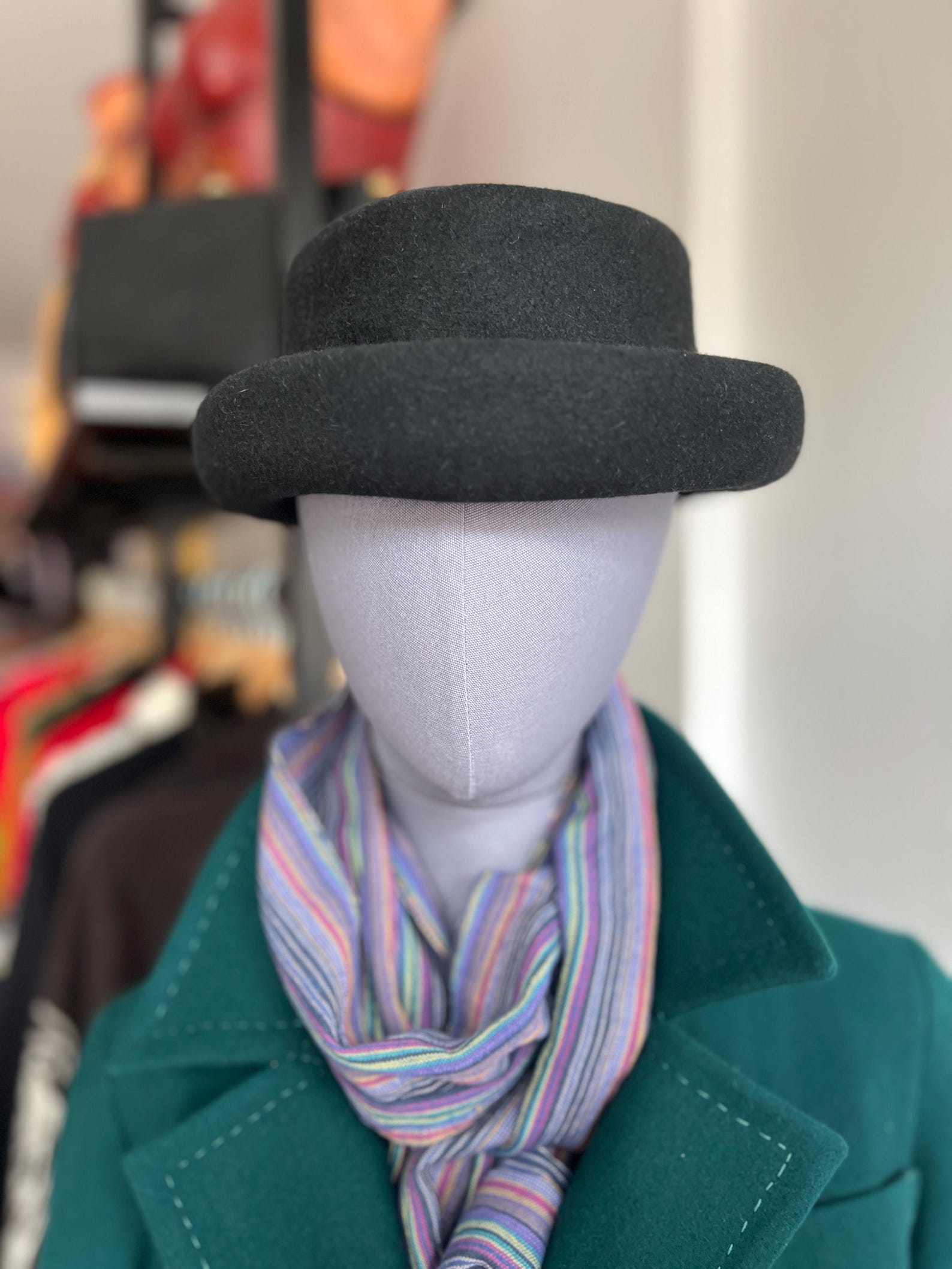 Simoda Rabbit Felt Vintage Wool Bowler Hat, Vera Lepre Vintage Bowler ...