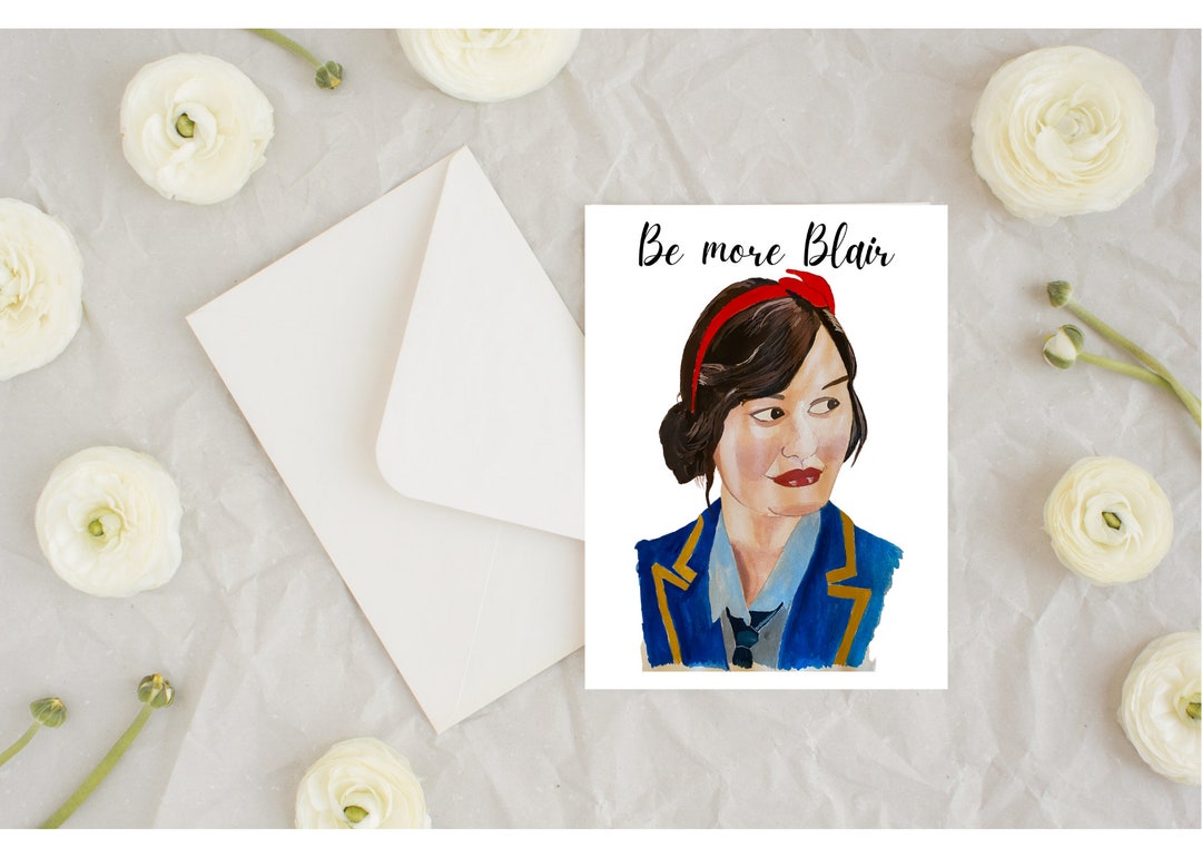 Blair Waldorf Gossip Girl Greeting Card Watercolour Print - Etsy
