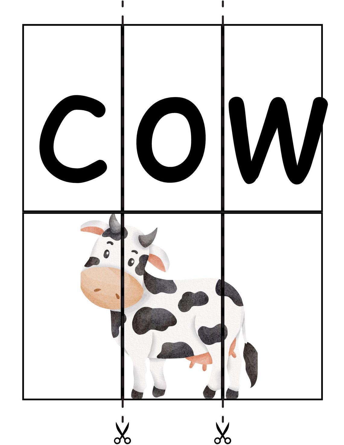 Animal Word Puzzle Cards for Preschool – 10 Three-letter Phonics Games ...