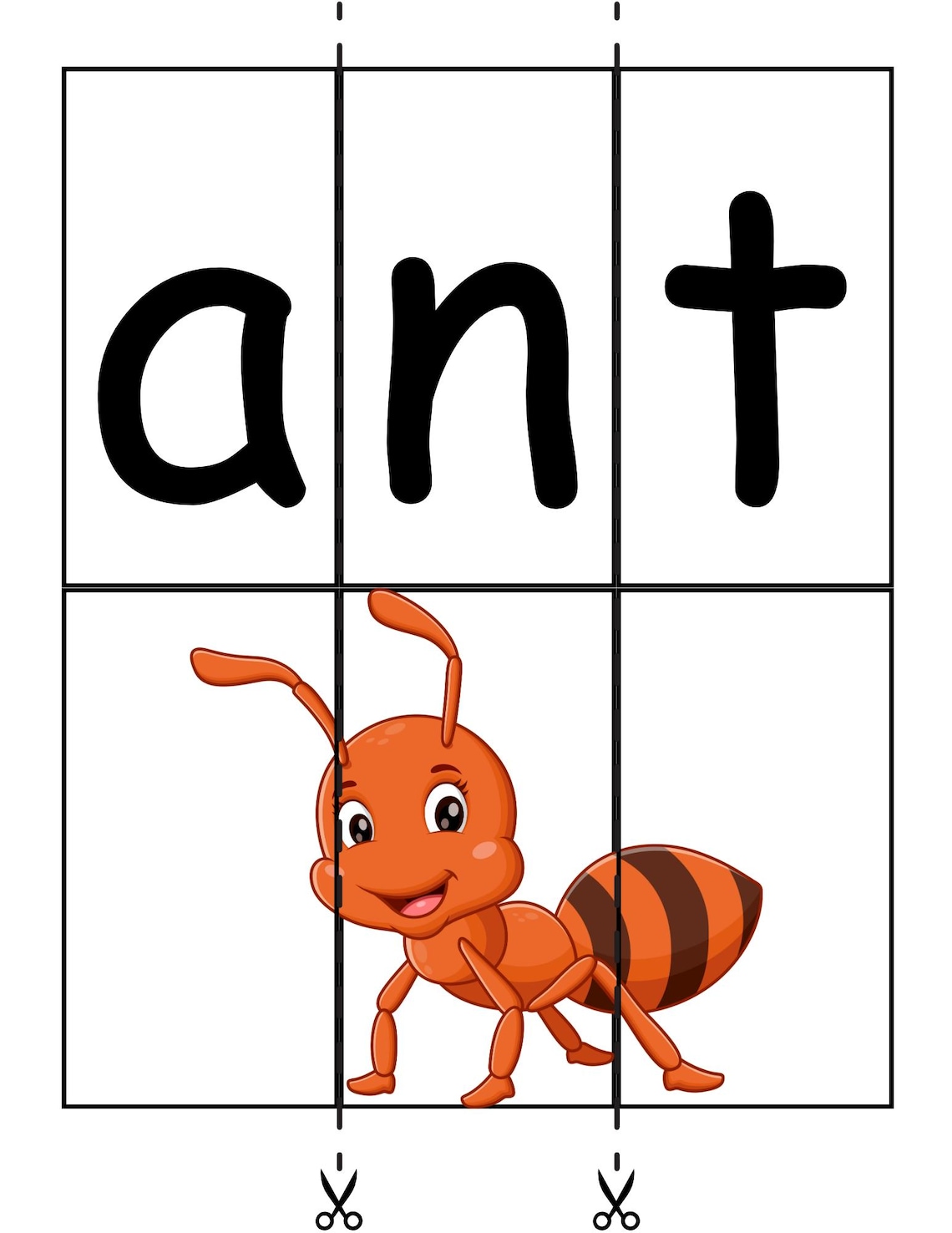Animal Word Puzzle Cards for Preschool – 10 Three-letter Phonics Games ...