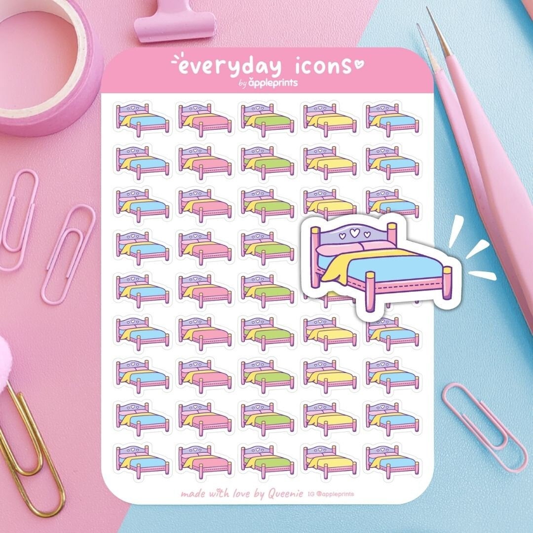 Make Bed, Change Sheets, Cleaning Chore Hand-drawn Matte Vinyl Planner ...