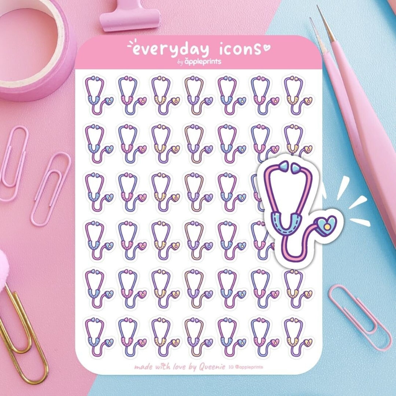 Doctor Appointment Reminder Hand-drawn Matte Vinyl Planner Icon ...