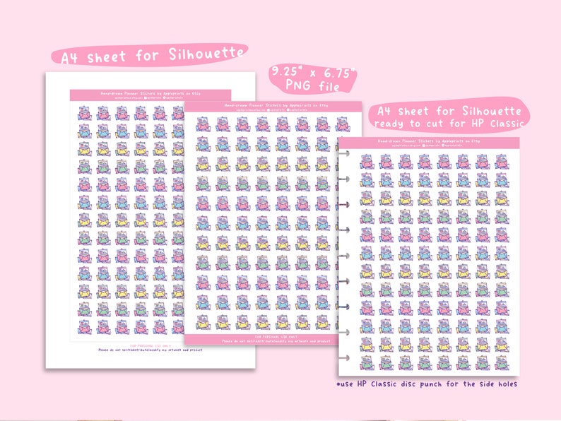 Pay the Bills, Bill Due, Household Chores Printable Planner Stickers A4 ...