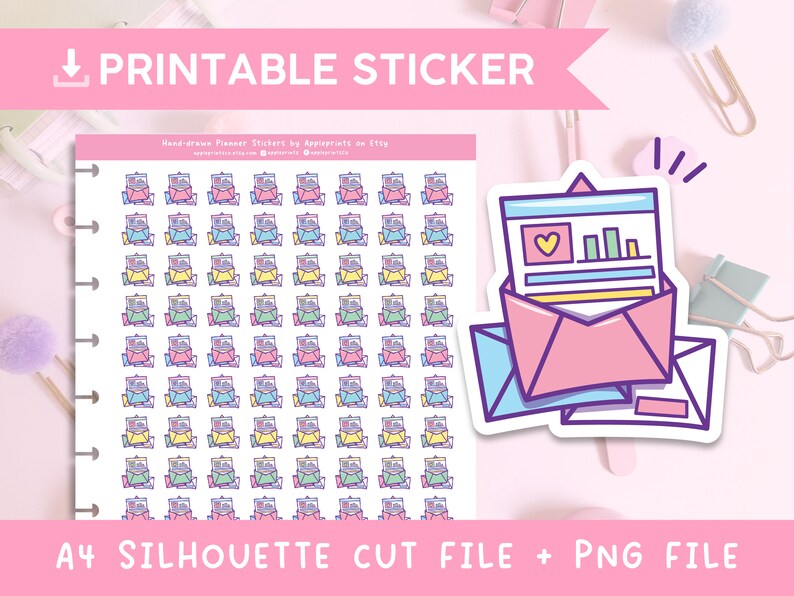 Pay the Bills, Bill Due, Household Chores Printable Planner Stickers A4 ...