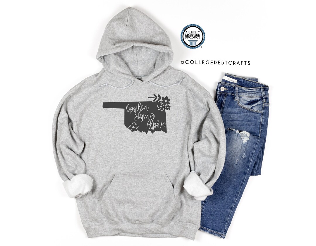 Oklahoma ESA State Shirt With Flowers | Epsilon Sigma Alpha Hoodie ...