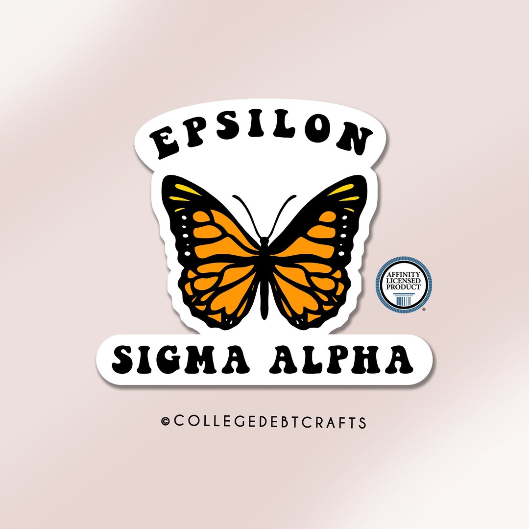 ESA Monarch Butterfly Sticker | Epsilon Sigma Sticker Orange & Yellow ...