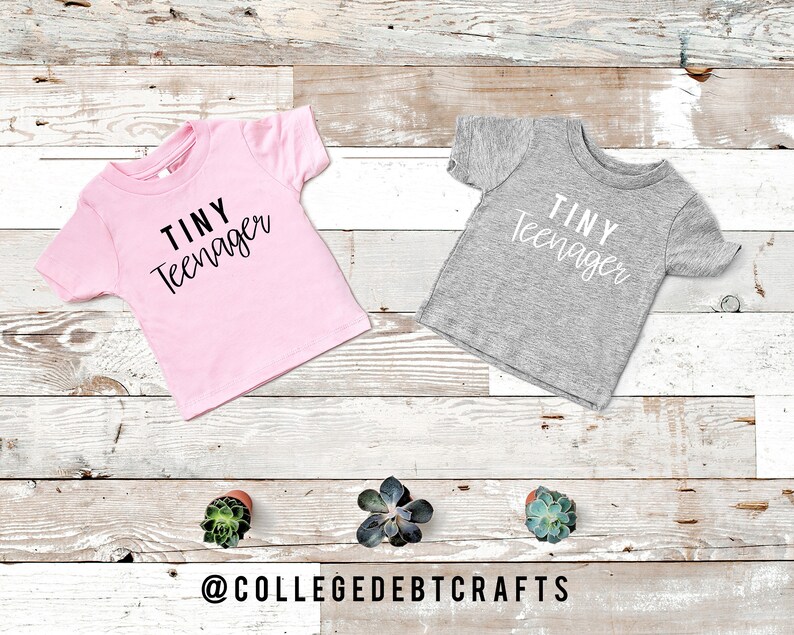 Tiny Teenager Kids T-shirt Kids t-shirt Gift Sassy | Etsy