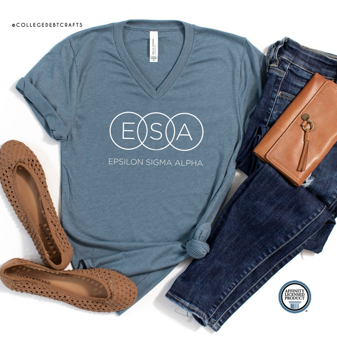 Epsilon Sigma Alpha Official Logo Unisex V-neck | ESA Circle Logo V ...