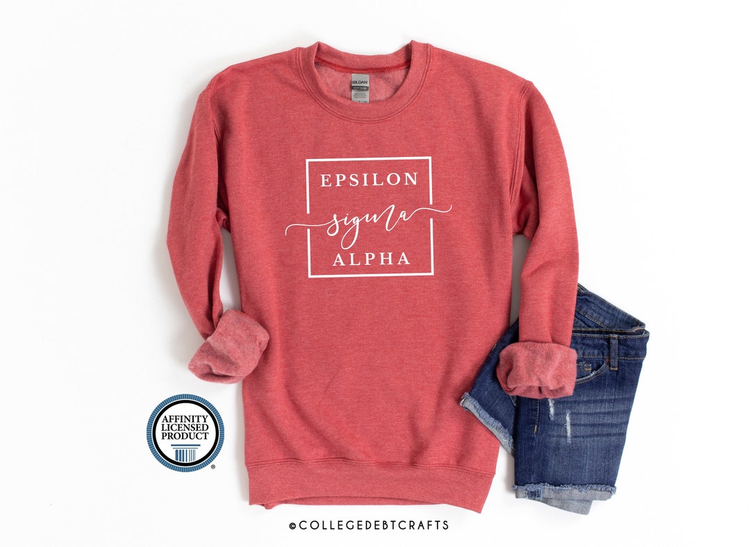 Epsilon Sigma Alpha Fancy With Box Crewneck | ESA | Philanthropic ...