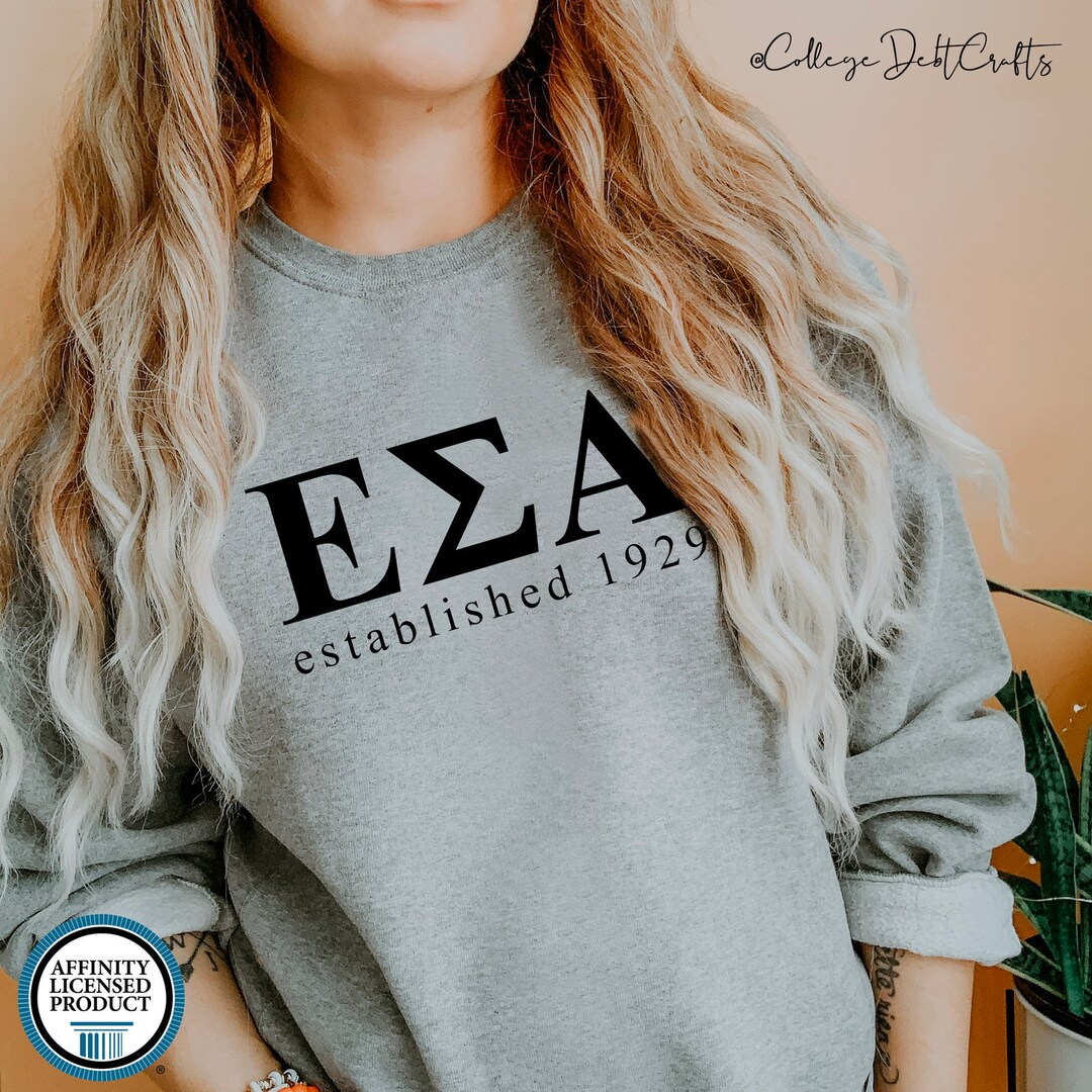 Epsilon Sigma Alpha Since 1929 Crewneck | ESA Greek Letters Sweatshirt ...