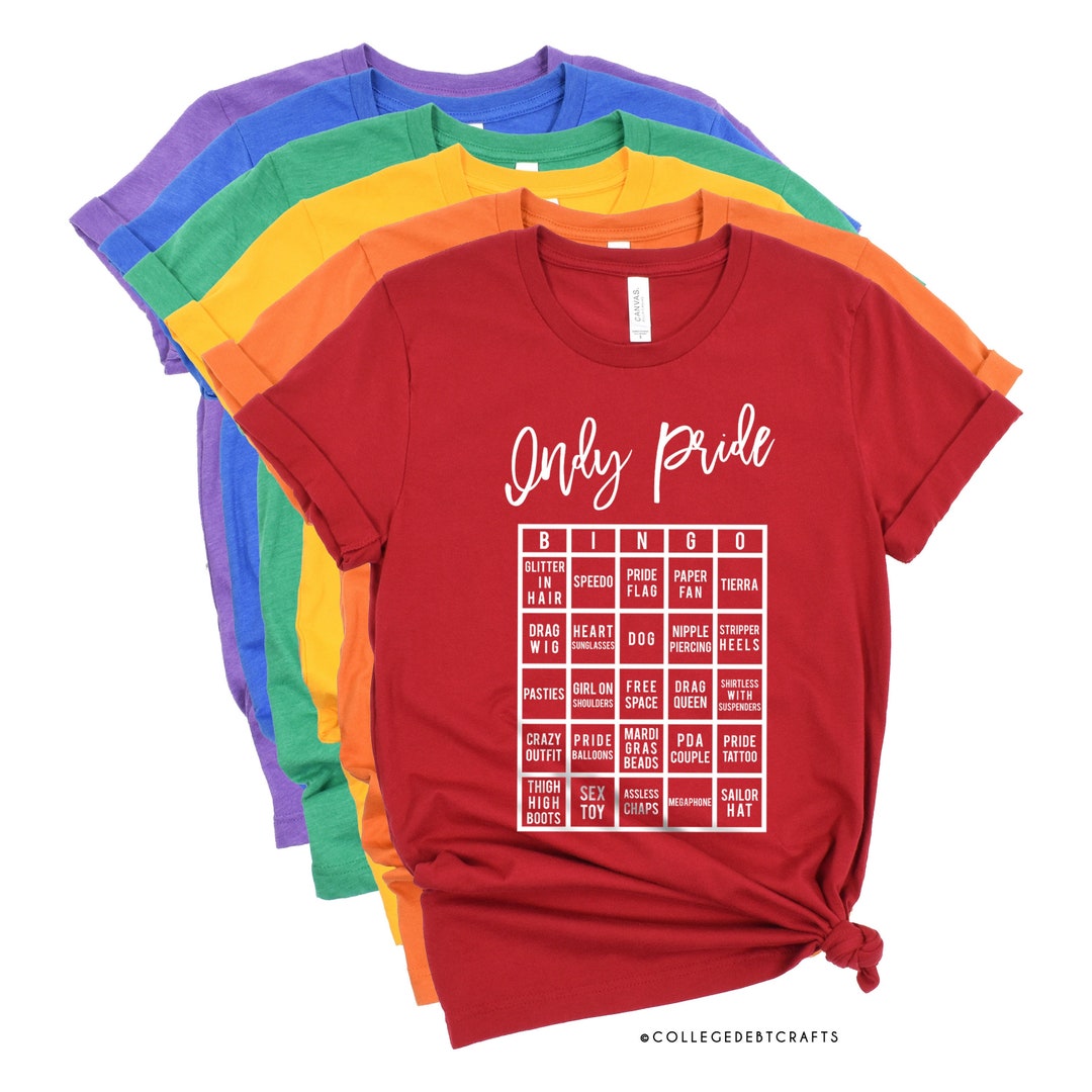 Indy Pride Bingo T-shirt | Indy Pride Month | LGBTQ Tanktop | Funny ...
