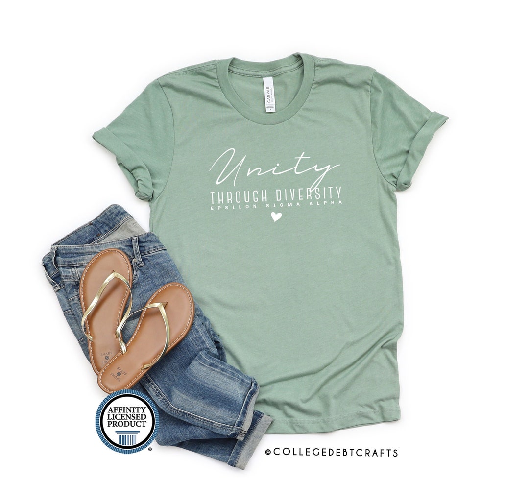 Unity Through Diversity - ESA Shirt | Diverse | Epsilon Sigma Alpha ...