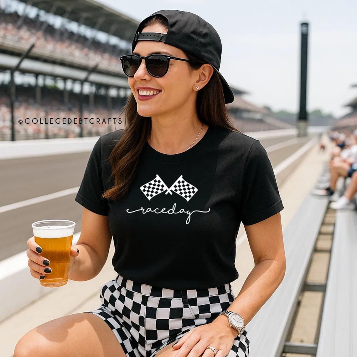 Race Day Checkered Flags Unisex Tshirt | Racing | Indianapolis | Indy ...