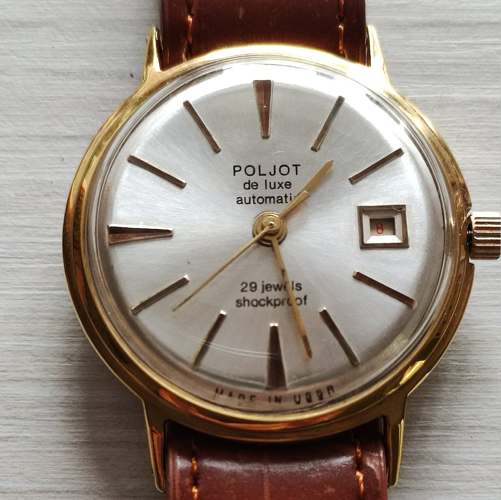 POLJOT de luxe Automatic mechanical 29 Gio USSR gold plated | Etsy