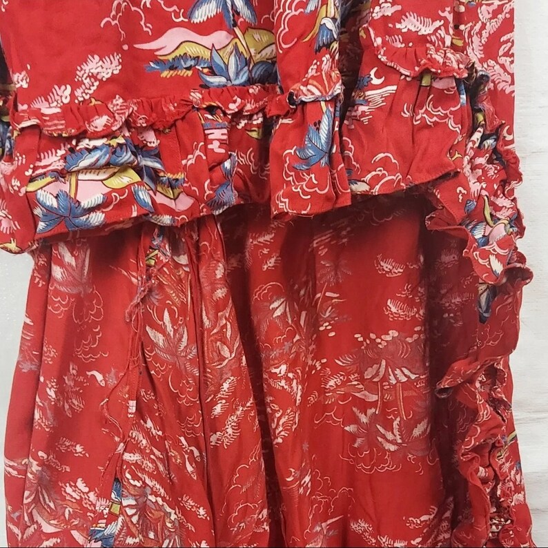 1940s Hawaiian Holoku Dress W/ Train, Handmade Vintage Women's Petite ...