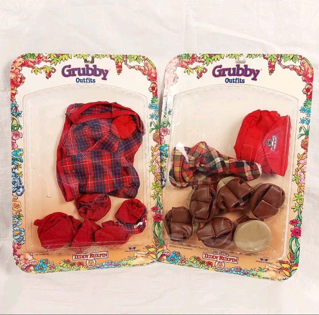 1980s Teddy Ruxpin's Grubby Outfits, Sleepytime / Hiking, NIP NOS ...