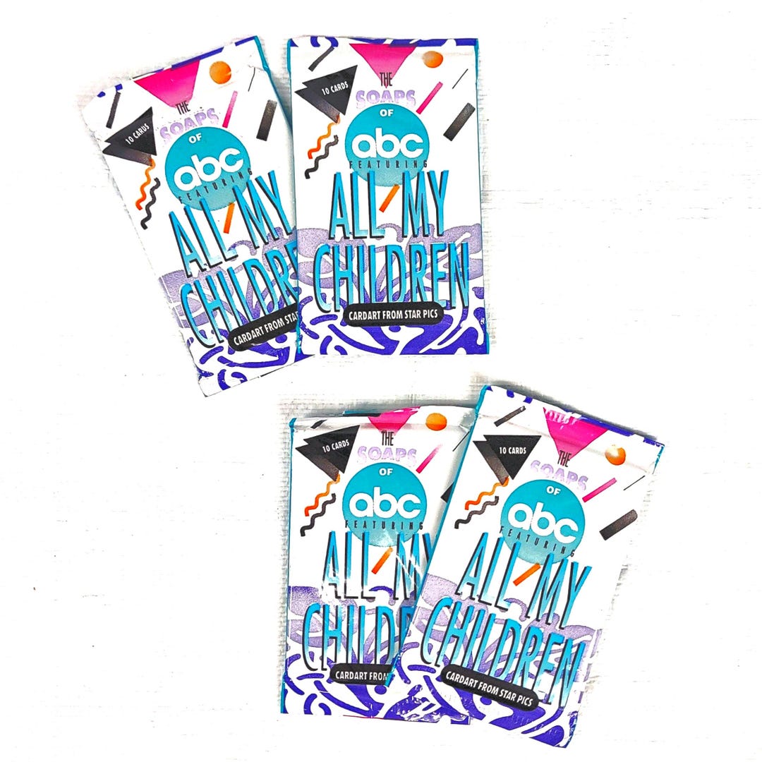1990s All My Children Card Art From Star Pics Cards, Lot 4, the Soaps ...