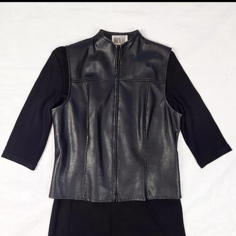 1980s Yves Cossette Depeche Mode Dress W/ Vest, Faux Leather, Vintage ...