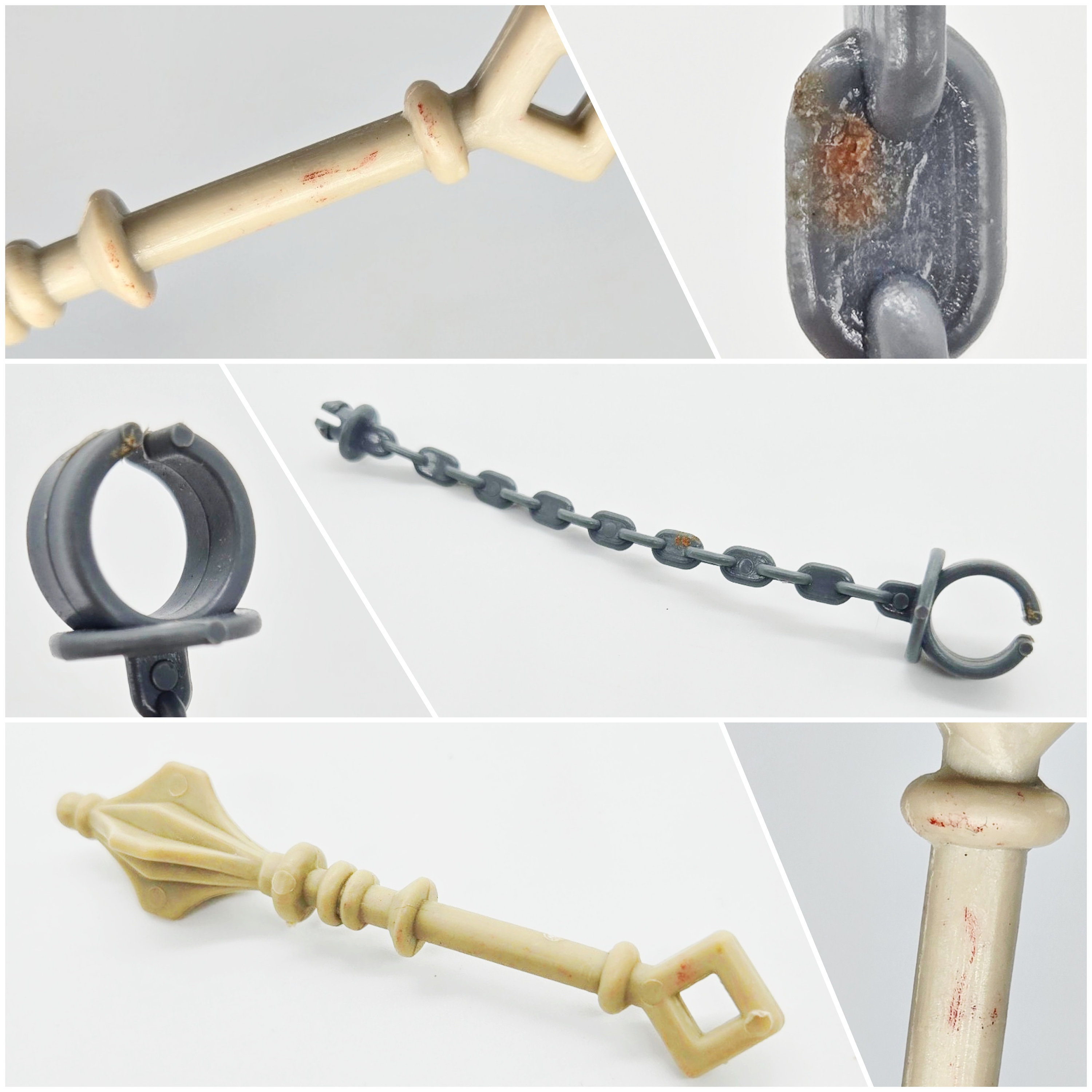 1980s Masters of the Universe He-man Accessories, Skeletor Chest Armor Crossbow Chain Shackle ...