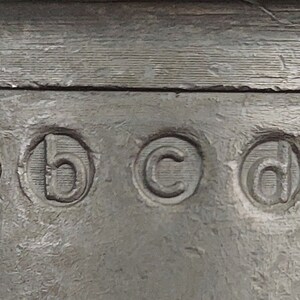 1900s Dutch Pewter Measuring Cups W/ Handles, Lot 5, Alphabet Theme ...