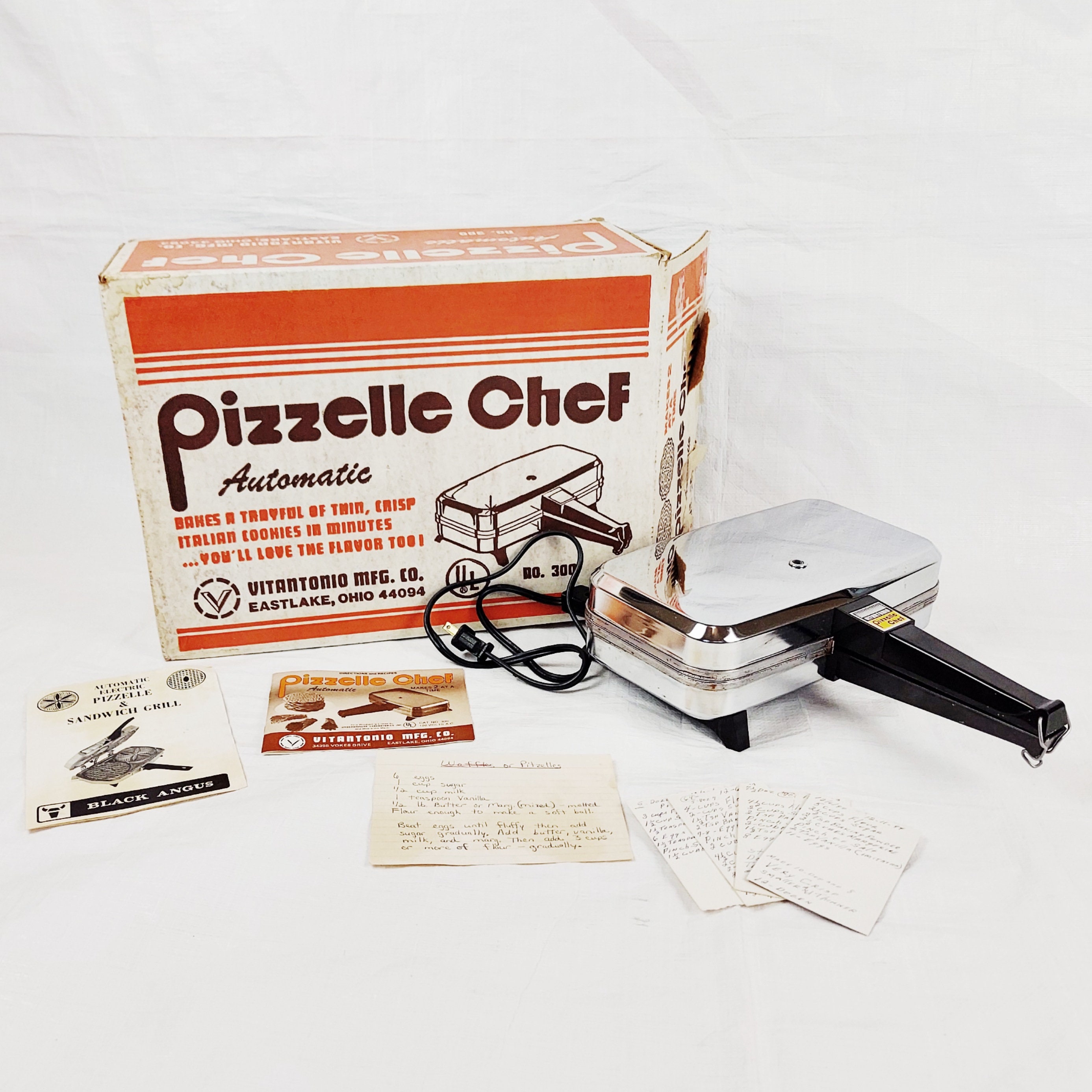 1970s Pizzelle Chef 300 W/ Cord & Box, Tested Operational, Vintage ...