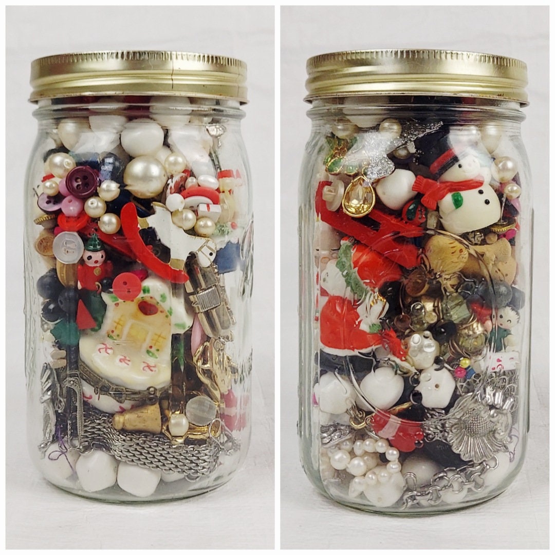 Vintage Christmas Figures & Vintage Costume Jewelry Crow Confetti ...