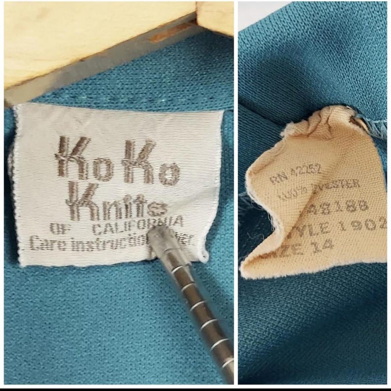 1970s Koko Knits of California Pant Suit W/ Blazer, Size 14, Vintage ...