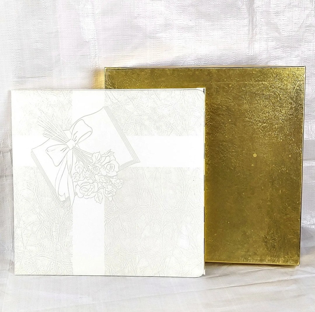 1960s Taprell Loomis Wedding Photo Picture Album, White Gold Vintage ...