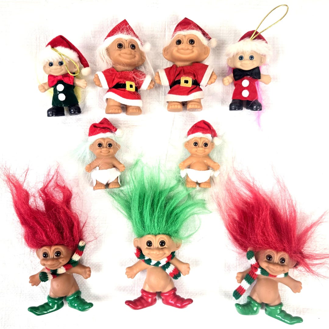 1980s Christmas Troll Doll Collection, Lot 8, Vintage 80s Dolls ...