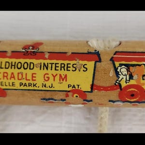 1960s Cradle Spin / Cradle Gym, Vintage Kids Toys Nursery Decor ...