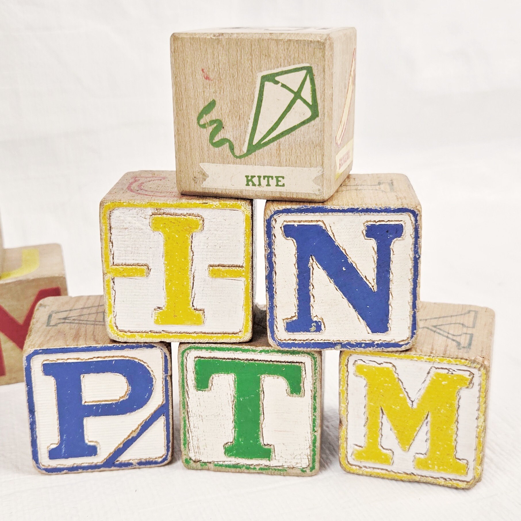 1960s / 1970s Wooden Alphabet & Images Blocks Collection, Lot 26, Flat ...