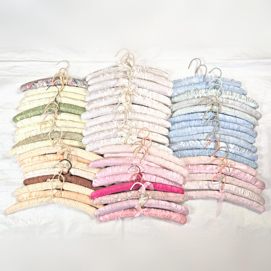 1960s Padded Hangers Collection, Vintage 60s Closet Bedroom ...