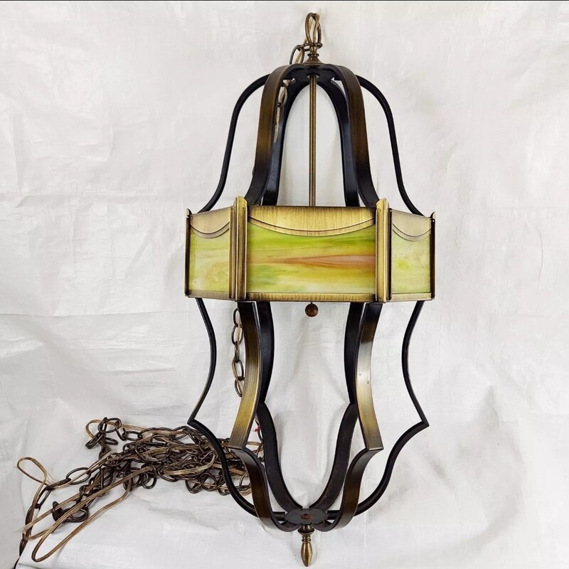 Vintage Swag Lamp - Etsy