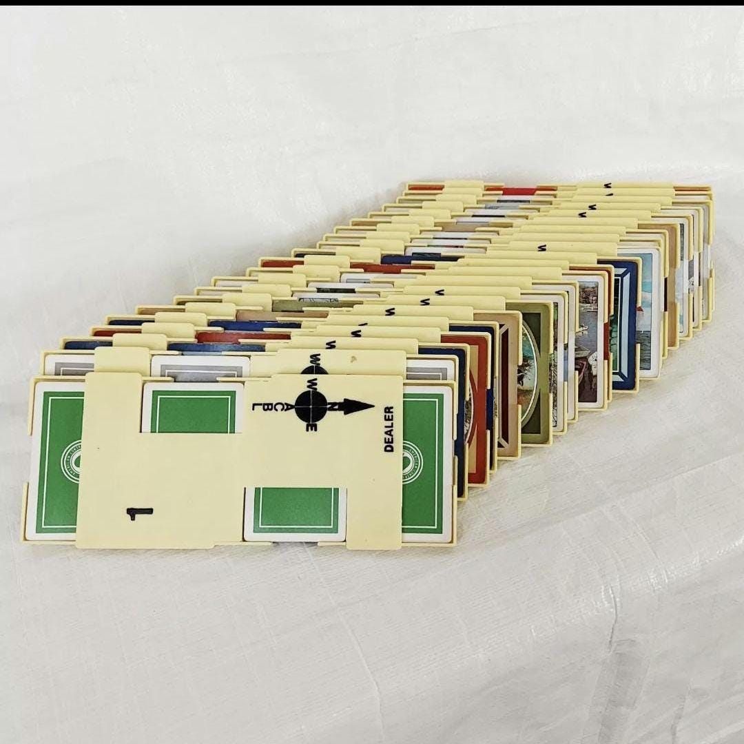 1970s ACBL Bridge Boards W/ Vintage Playing Cards, Plastic, Family Game ...