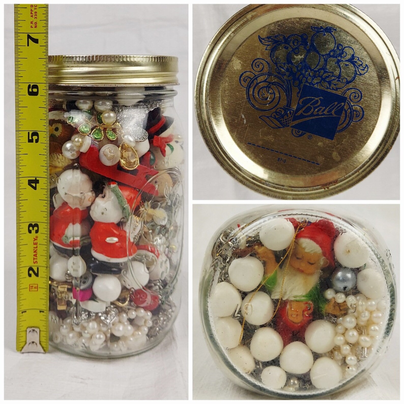 Vintage Christmas Figures & Vintage Costume Jewelry Crow Confetti ...