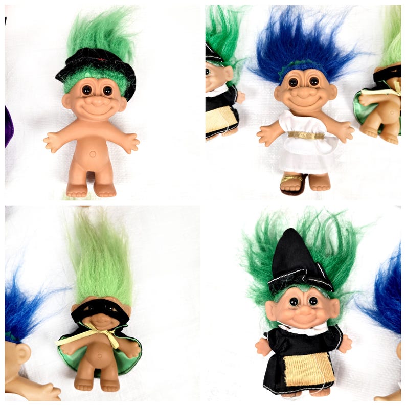 1980s Halloween & Costume Troll Doll Collection, Lot 6 Vintage 80s ...