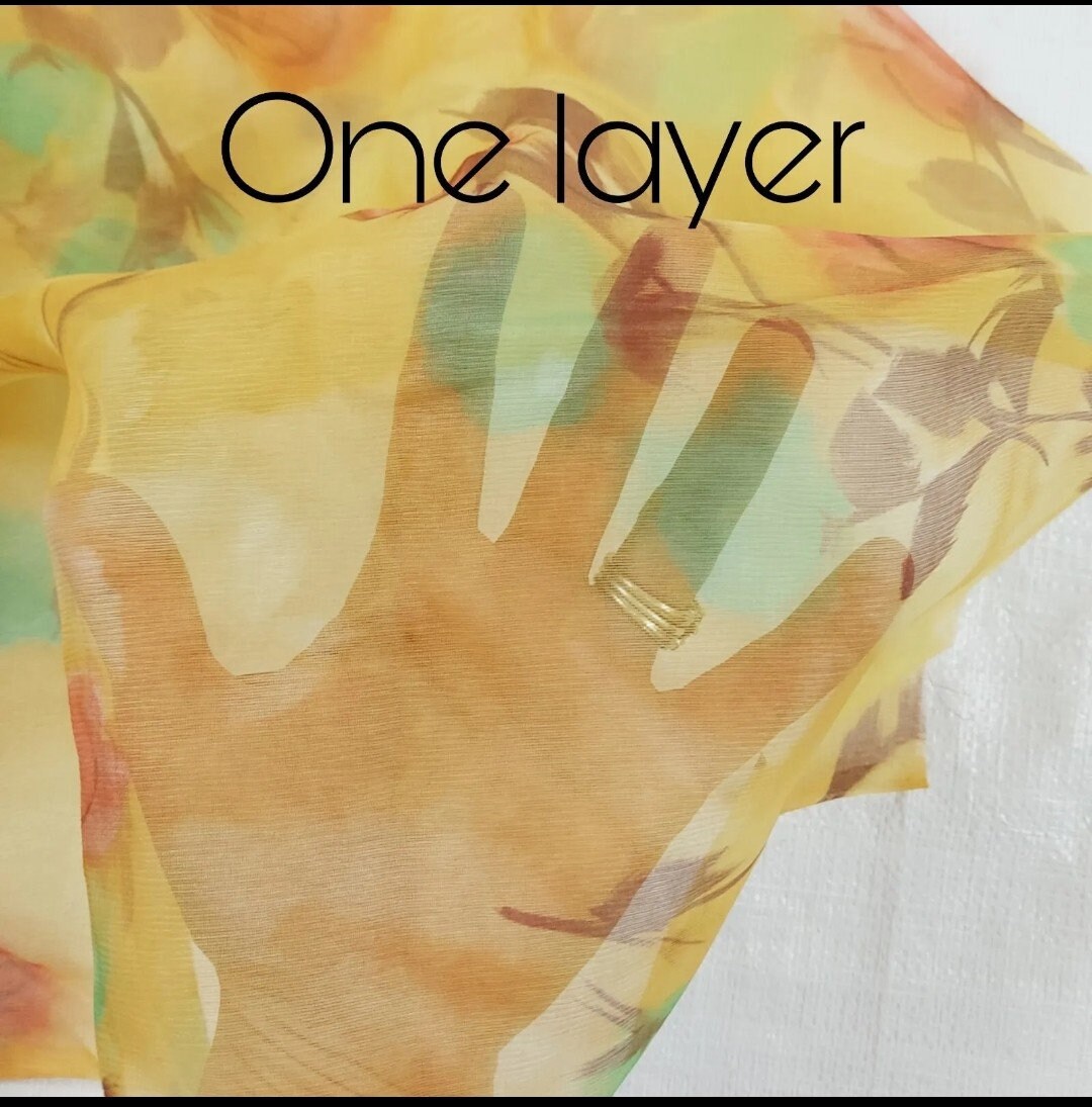 1960s Sheer Floral Fabric, 183x45, Yellow, Vintage Sewing Clothing ...