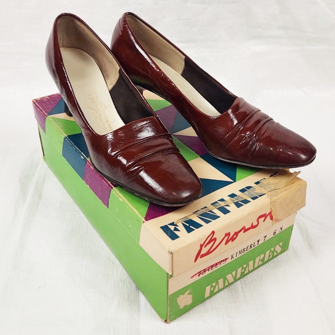 1960s Naturalizer Heels, Fanfare Box, Brown, Vintage Women's Shoes - Etsy
