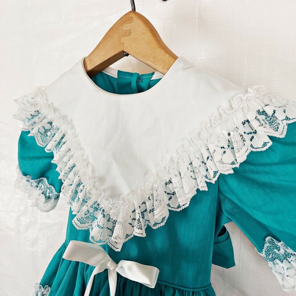 1980s Kathleen Scott Pageant Dress for Children, Party Frilly Ruffles ...