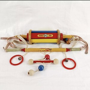 1960s Cradle Spin / Cradle Gym, Vintage Kids Toys Nursery Decor ...