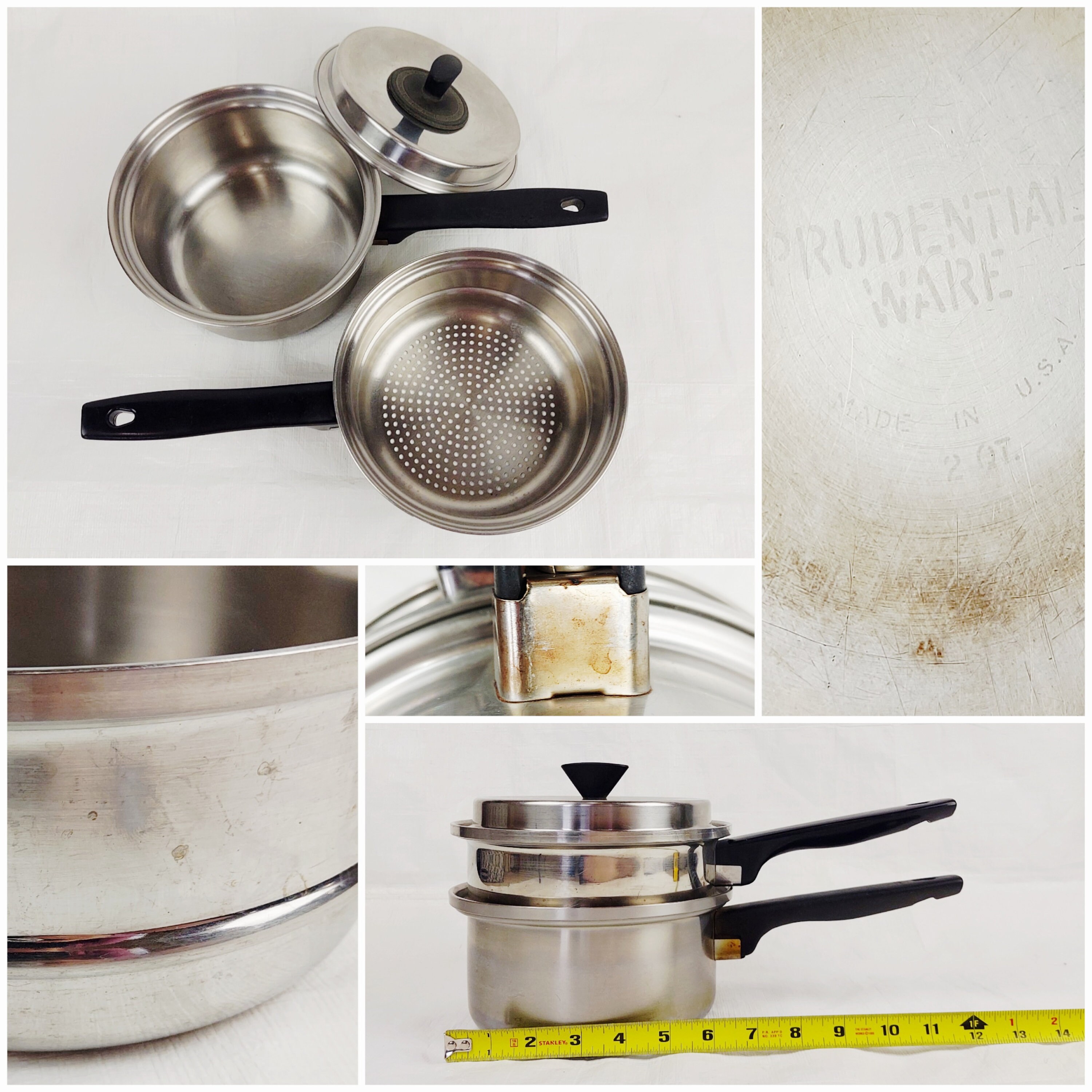 1960s Prudential Ware Pot & Pan Set W/ Lids 12 Piece 7 Pots / Pans, 5 ...