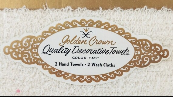 1960s His & Hers Hand Towels and Washcloths, by Golde… - Gem