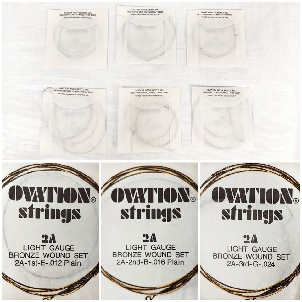 1960s Ovation Guitar Strings, Bronze Wound Set 1 6 NOS Vintage Music ...