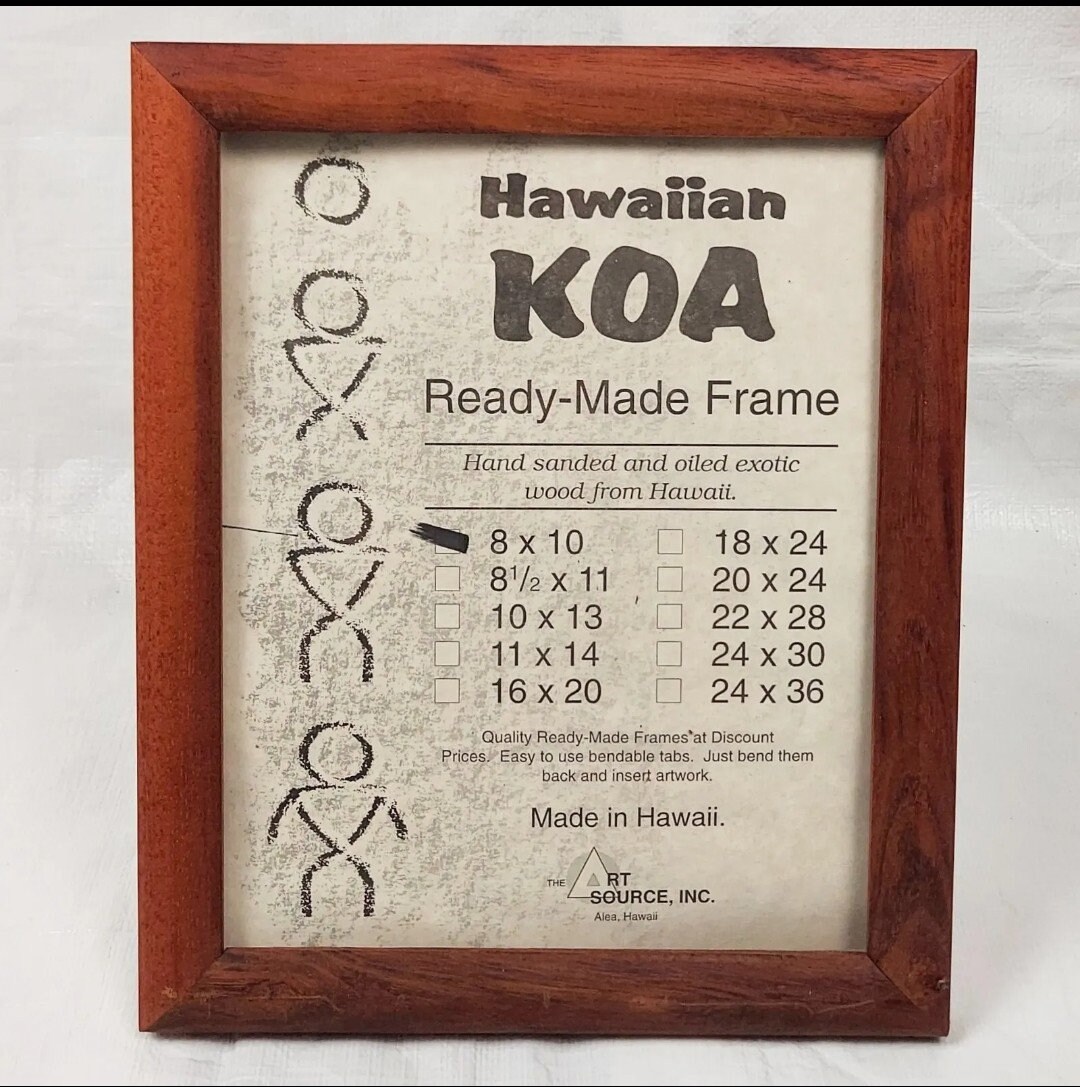 1990s Hawaiian Koa Wood Frame, 8x10, New Old Stock, Vintage Hawaii ...