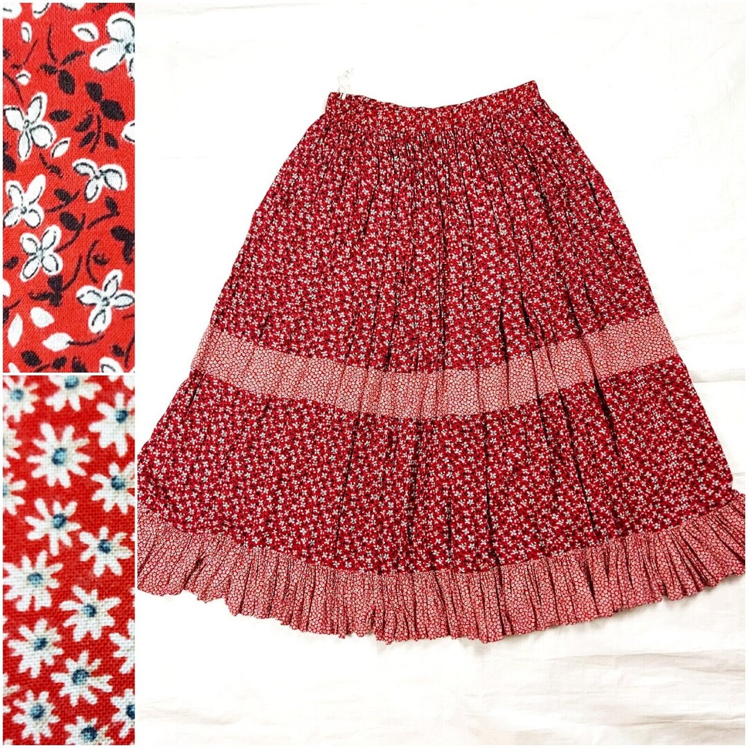 Uniform John Paul Richard Tiered Midi Skirt, Extreme Flare, Women's ...