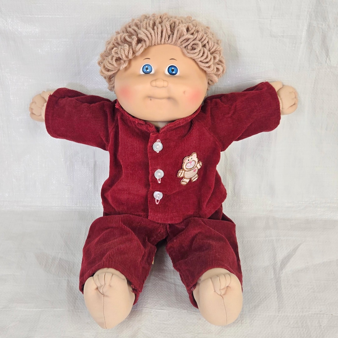 1980s Cabbage Patch Doll W/ Authentic Corduroy Pajamas, Blonde Blue ...