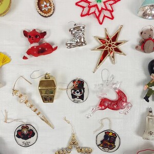 Vintage Christmas Ornaments, Lot 30+, Holiday Tree Table Decor, 1950s ...