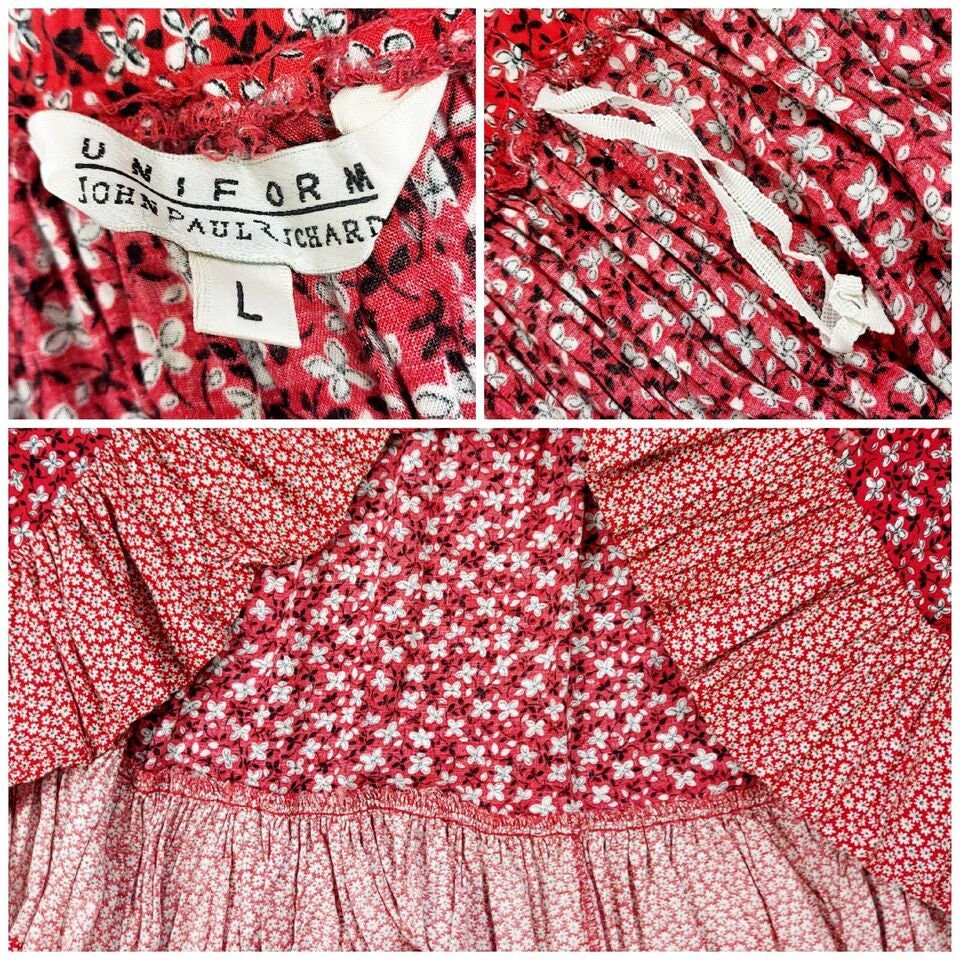 Uniform John Paul Richard Tiered Midi Skirt, Extreme Flare, Women's ...