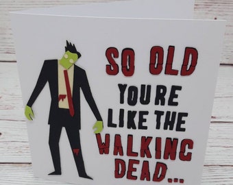 Walking Dead Birthday Card | Etsy
